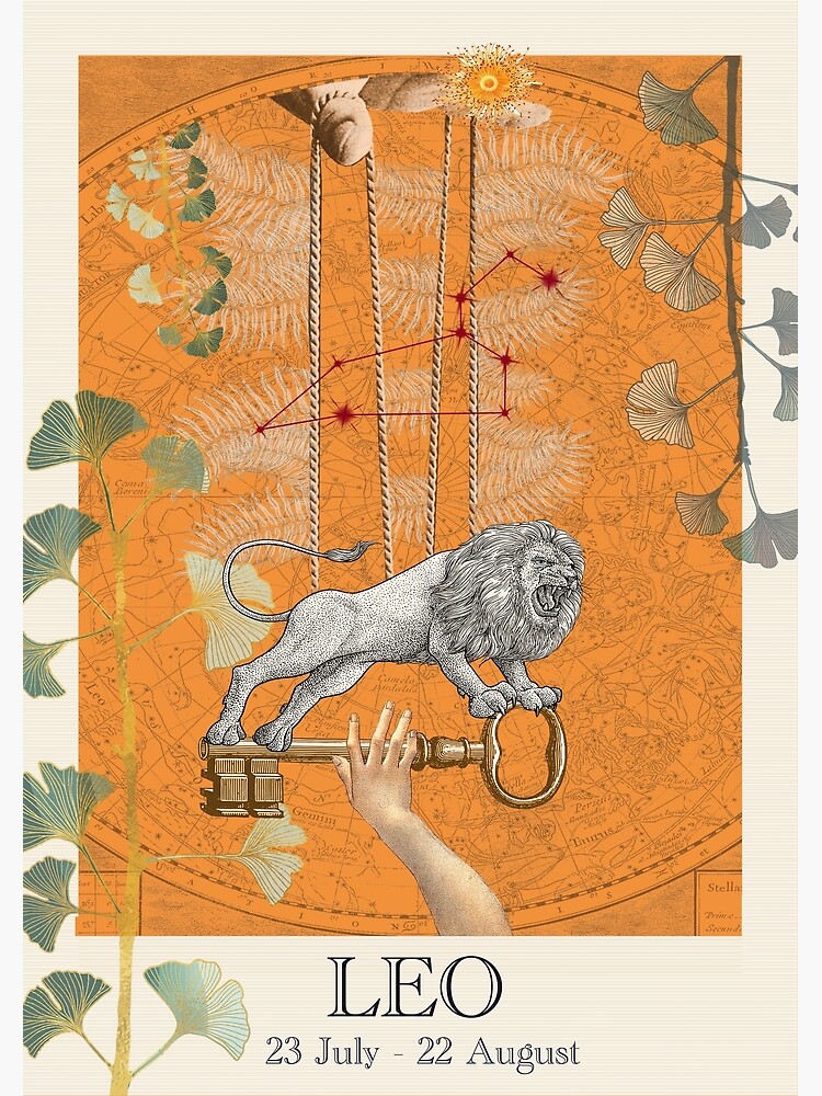 "Zodiac sign of the lion" Poster for Sale by sidonieblondel | Redbubble