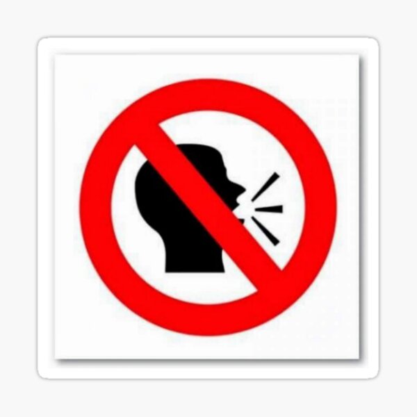 "don't talk too loud" Sticker for Sale by MYGRUMPYGOAT | Redbubble