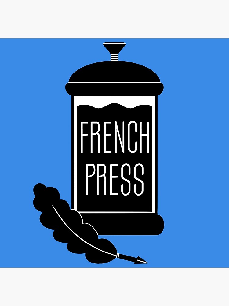 "French Press Logo Blue" Poster for Sale by Kozeniewski | Redbubble