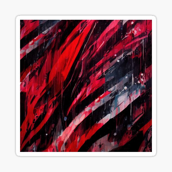 "Rain Red and White" Sticker for Sale by ChasmicArt | Redbubble