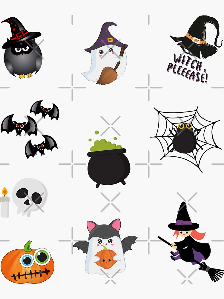 "Cute Halloween Variety Pack-Assorted Halloween" Sticker for Sale by ...