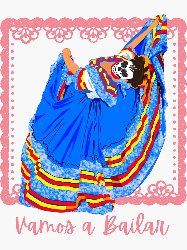 "Vamos a Bailar Spanish Dancer" Sticker for Sale by Dreaminkedart ...