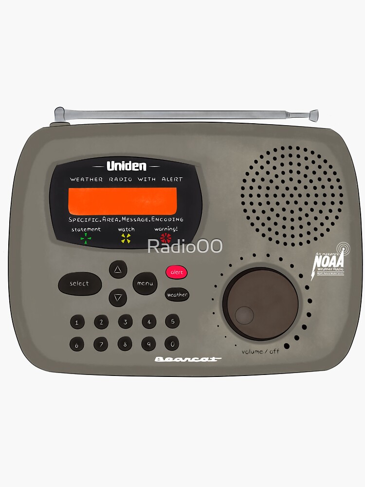 "Uniden Bearcat WX100" Sticker for Sale by Radio00 | Redbubble