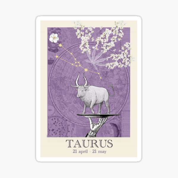"Taurus zodiac sign" Sticker for Sale by sidonieblondel | Redbubble