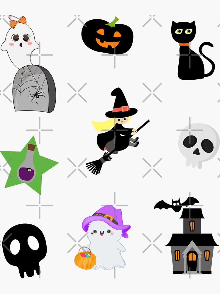 "Cute Halloween Variety Pack-Assorted Halloween" Sticker for Sale by ...