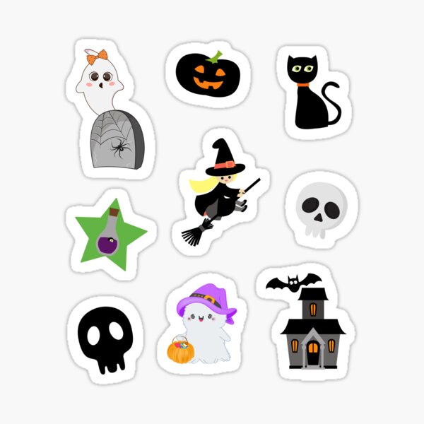 "Cute Halloween Variety Pack-Assorted Halloween" Sticker for Sale by ...