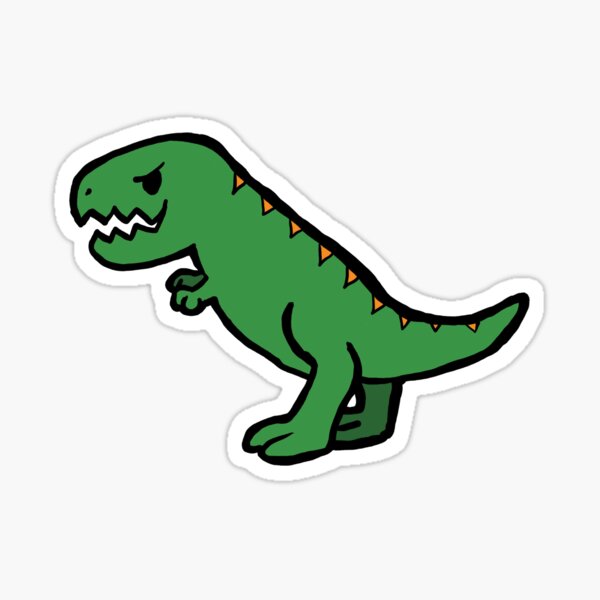 "Bad Rex Ferocious Dino" Sticker for Sale by Threshie | Redbubble