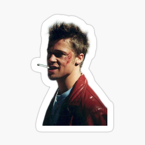 "tyler durden fight club sticker" Sticker for Sale by shadowquills ...
