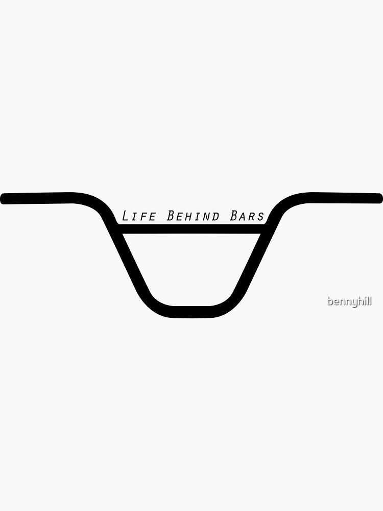 "Life Behind Bars" Sticker by bennyhill | Redbubble