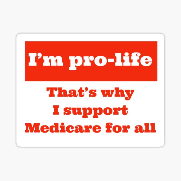 "Why I support Medicare for all " Sticker for Sale by RACHELDF | Redbubble