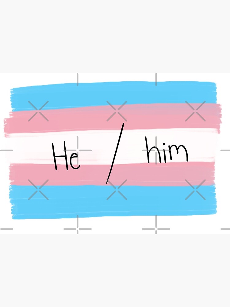 Impression photo « Drapeau transgenre Il/lui Pronoms », par spadesir ...