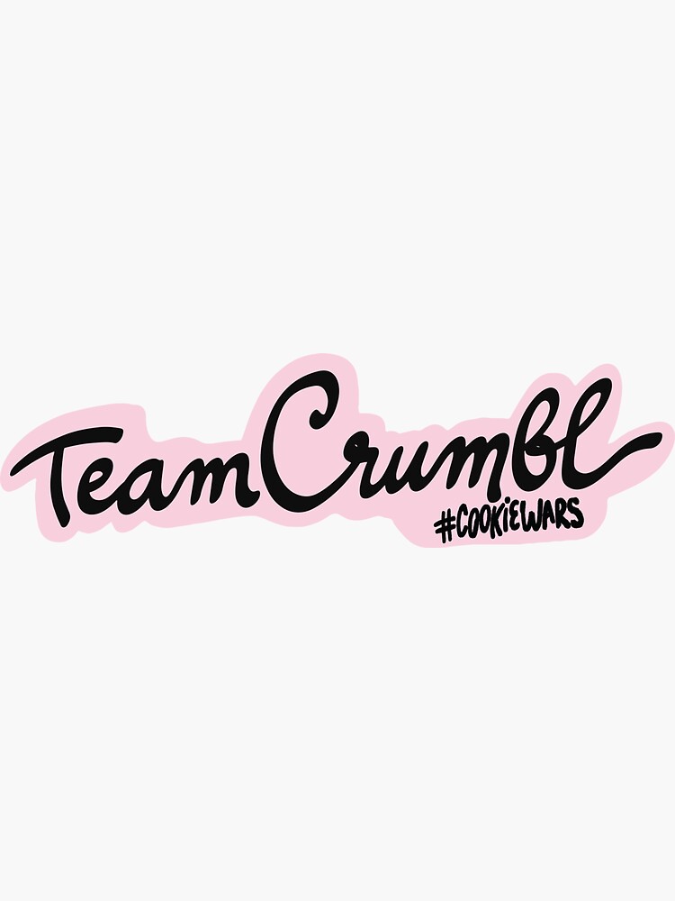 "Team Crumbl" Sticker for Sale by CookieWars | Redbubble