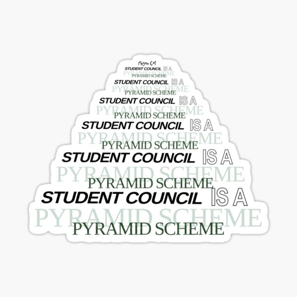 "STUCO is a Pyramid Scheme (Pyramid Edition)" Sticker for Sale by ...