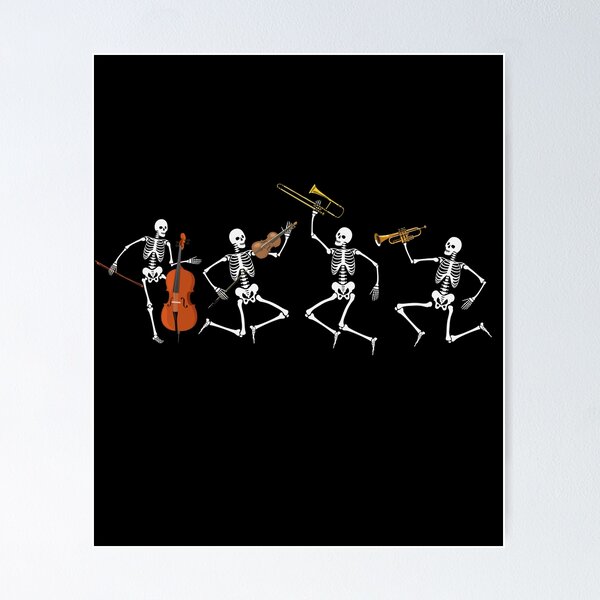 "Skeleton Orchestra Band For Music Lovers And Halloween Skeleton ...