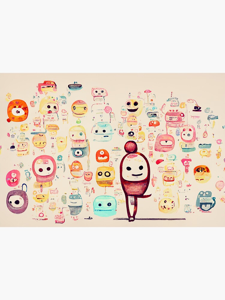 "Wall of emojis and emoticons - Created by Artificial Intelligence ...