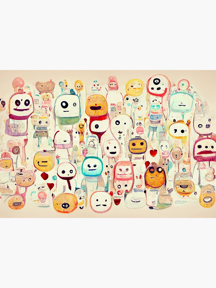 "Wall of emojis and emoticons - Created by Artificial Intelligence ...