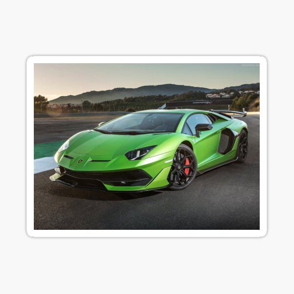 "The Green Aventador" Sticker for Sale by LarryForest | Redbubble