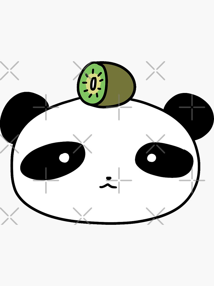 "Kiwi Panda Face" Sticker for Sale by SaradaBoru | Redbubble