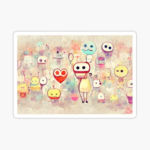 Wall Of Emojis And Emoticons Created By Artificial Intelligence Sticker For Sale By Created