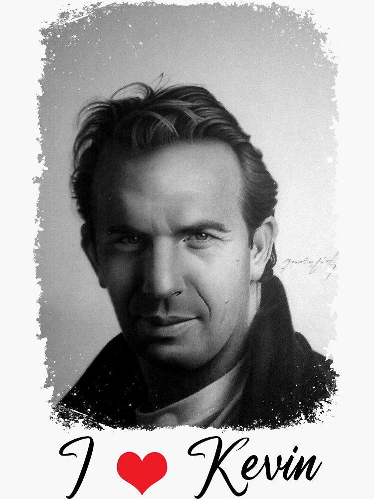 "Kevin costner I LOVE KEVIN" Sticker for Sale by SteffiSpringer | Redbubble