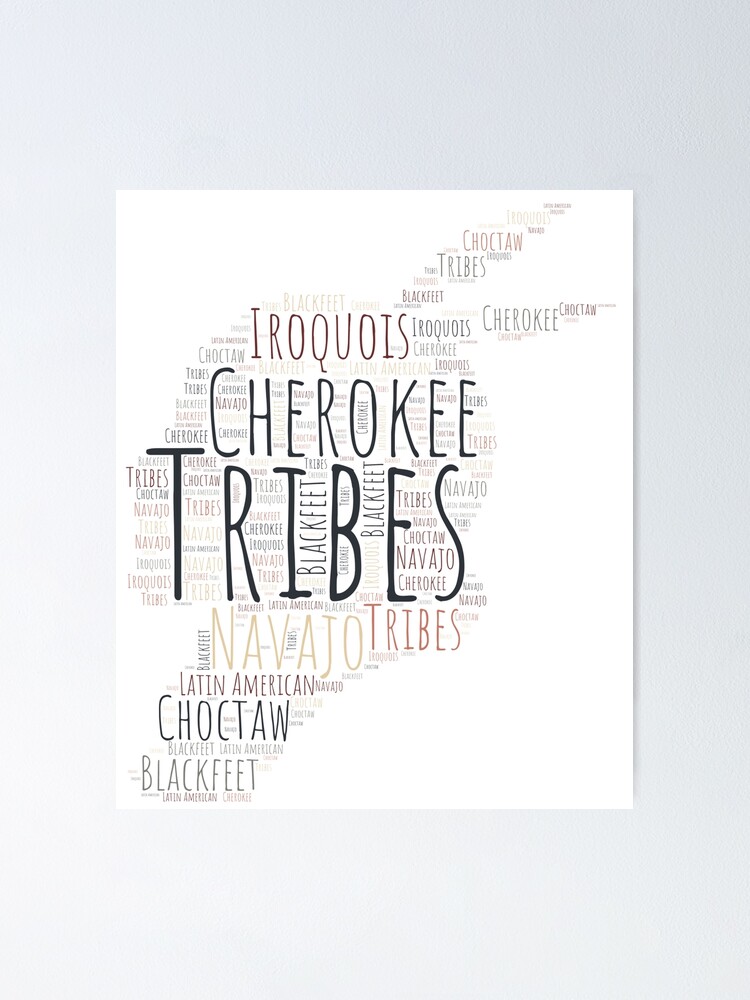 "Native American Tribes Word Art" Poster for Sale by iforstyle | Redbubble