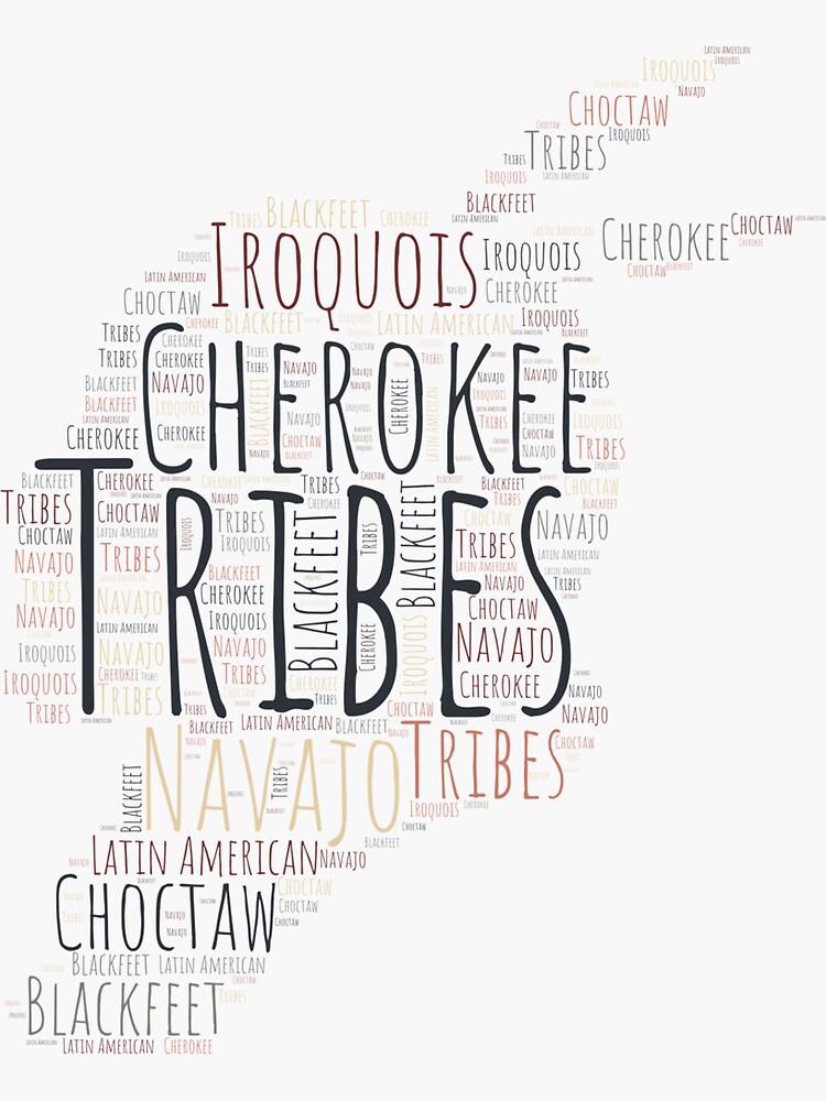 "Native American Tribes Word Art" Sticker for Sale by iforstyle | Redbubble