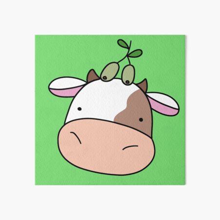 "Olive Cow Face" Art Board Print for Sale by SaradaBoru | Redbubble