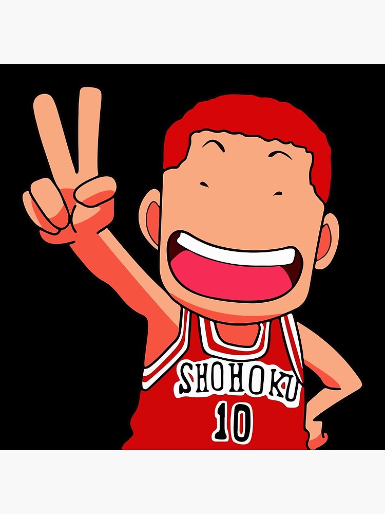 "Sakuragi Hanamichi Chibi Peeker Slam Dunk Funny" Art Board Print for ...