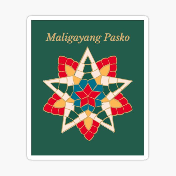 "Maligayang Pasko - Filipino Christmas Parol" Sticker for Sale by ...