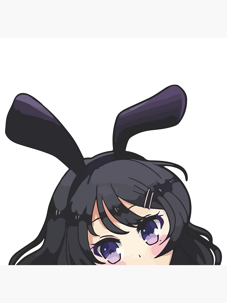 "Mai Sakurajima Chibi Peeker Bunny Senpai" Poster for Sale by ...