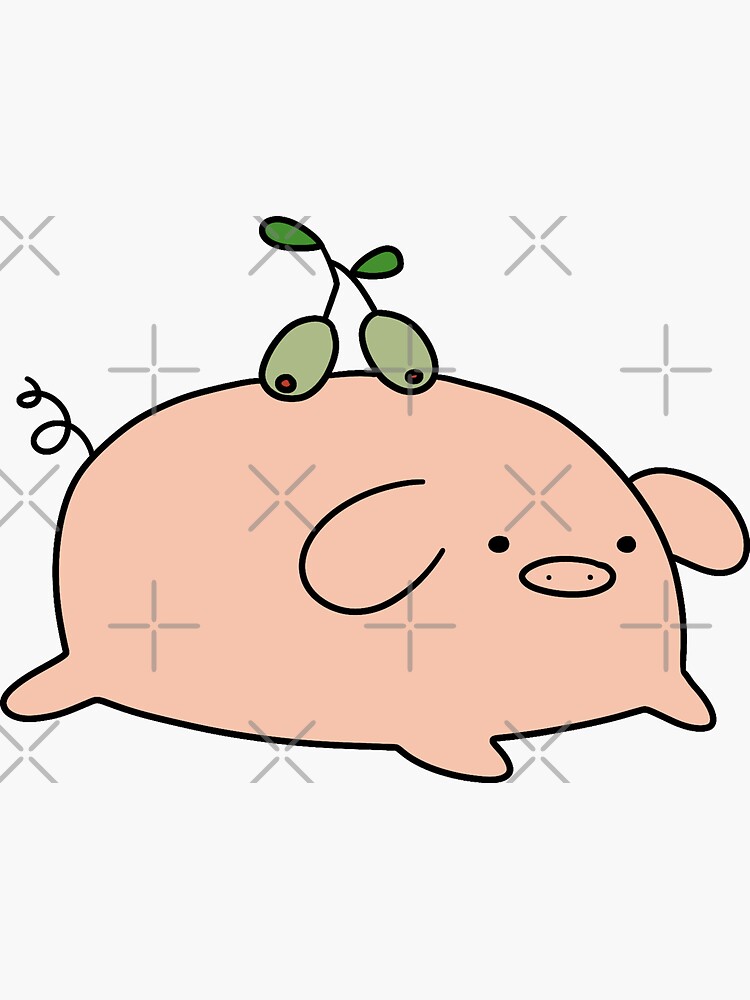 "Olive Pig" Sticker for Sale by SaradaBoru | Redbubble
