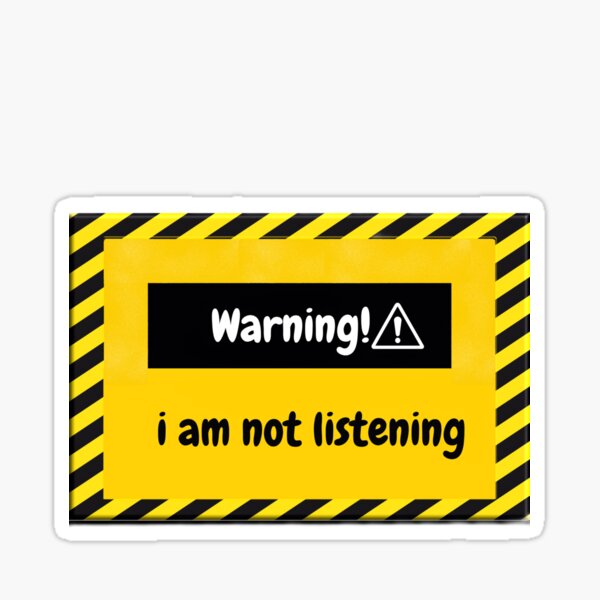 "WARNING! " Sticker for Sale by AnimeHuttt | Redbubble