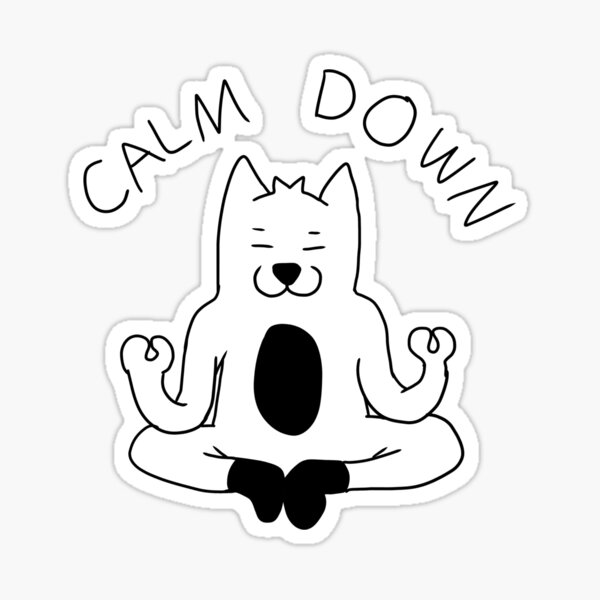 "Long Dog Calm Down" Sticker for Sale by SuperLynx | Redbubble