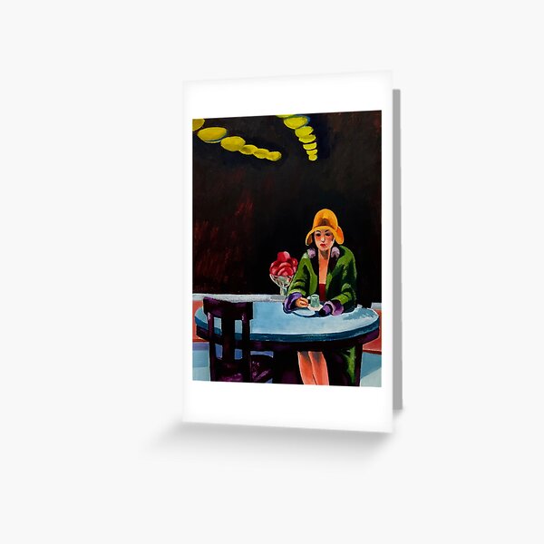 "Hopper’s Automat" Greeting Card for Sale by isabelahamizan | Redbubble