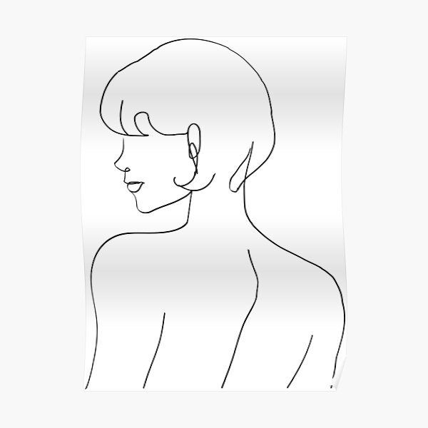 "Simple cute girl drawing" Poster for Sale by tufanb | Redbubble