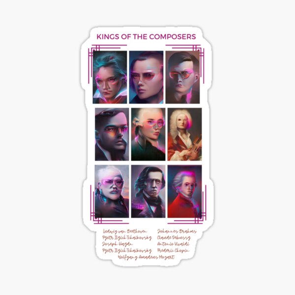 "KING OF THE COMPOSERS FAMOUS COMPOSERS " Sticker for Sale by ...
