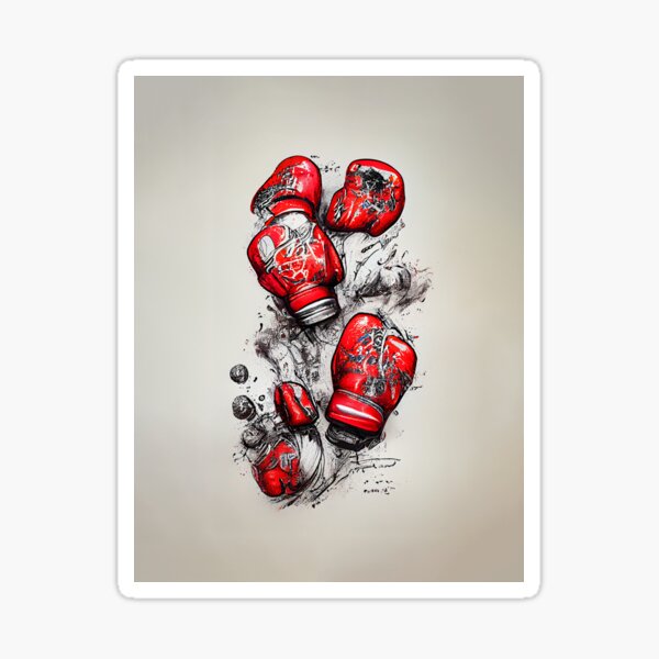 "boxing gloves" Sticker for Sale by Spatulart | Redbubble