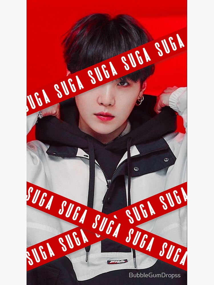 "BTS Suga" Sticker for Sale by BubbleGumDropss | Redbubble