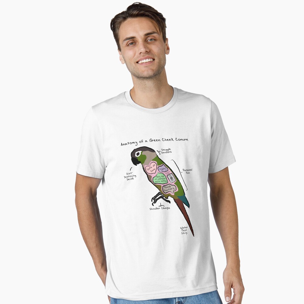 "Anatomy of a Green Cheek Conure" Poster for Sale by MommySketchpad ...