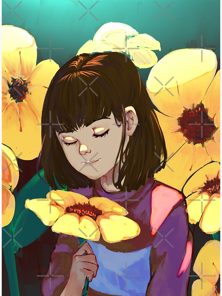 "Undertale frisk & flower" Art Print for Sale by p0zuda | Redbubble