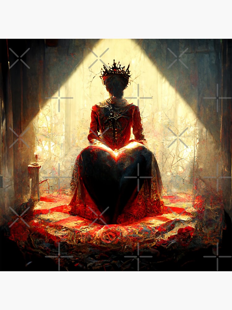 "Qoh Queen Of Heart Throne" Sticker for Sale by Nanashi-AI | Redbubble
