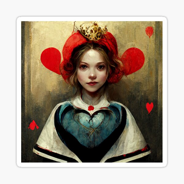"Qoh Queen Of Heart" Sticker for Sale by Nanashi-AI | Redbubble