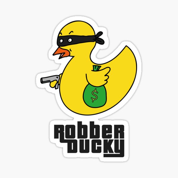 "Robber Ducky" Sticker for Sale by nabanacrafters | Redbubble