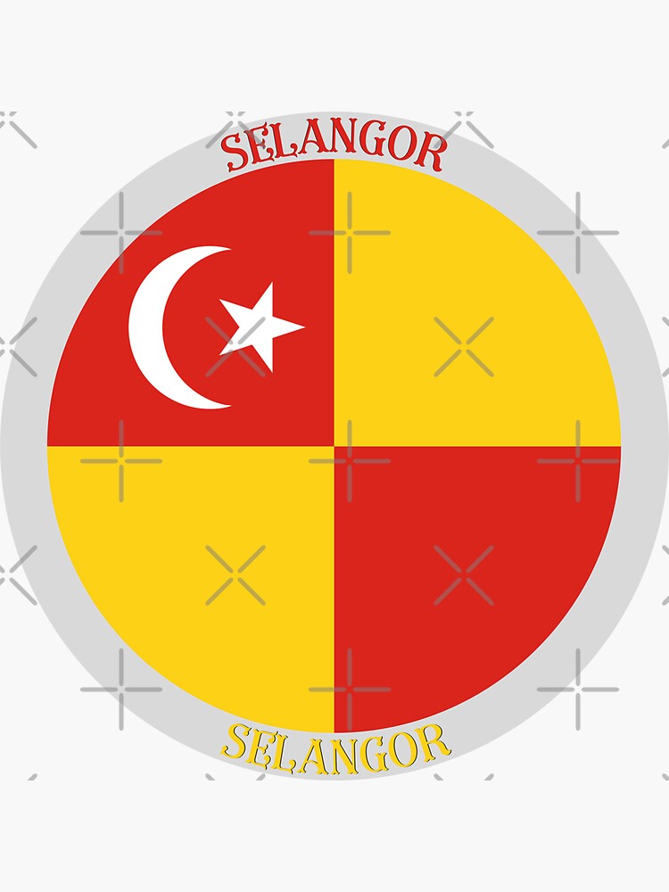"Malaysian State of Selangor" Sticker for Sale by FedSherDesign | Redbubble