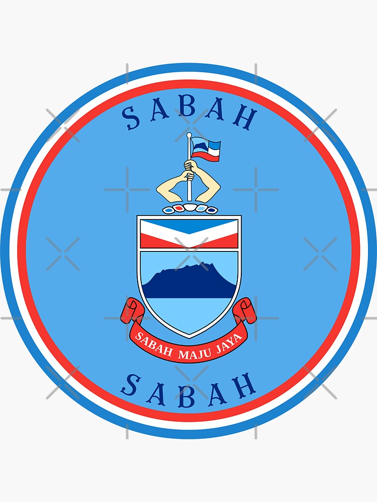 "Malaysian State of Sabah" Sticker for Sale by FedSherDesign | Redbubble