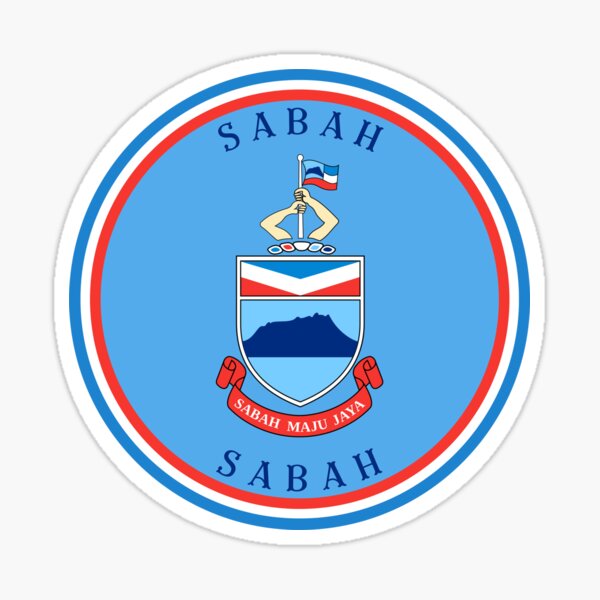 "Malaysian State of Sabah" Sticker for Sale by FedSherDesign | Redbubble