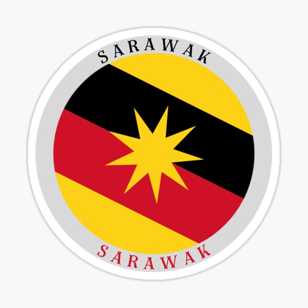 "Malaysian State of Sarawak" Sticker for Sale by FedSherDesign | Redbubble