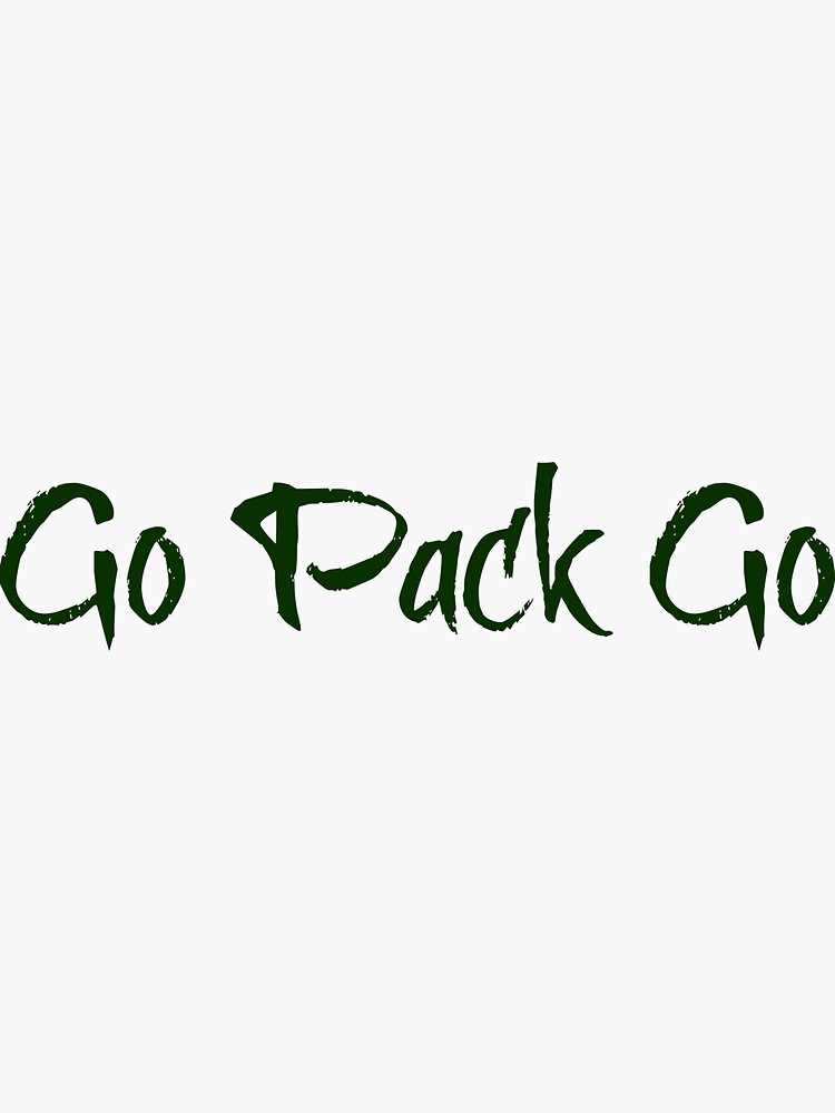 "Go Pack Go" Sticker for Sale by nyah14 | Redbubble