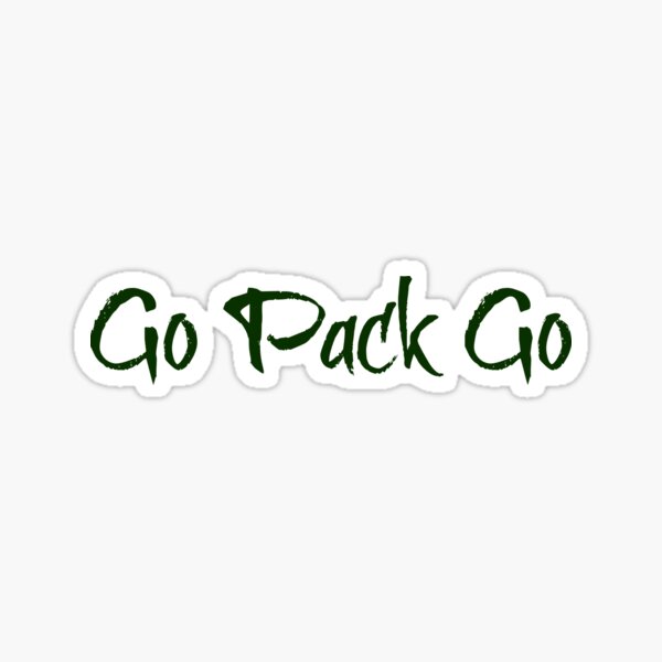 "Go Pack Go" Sticker for Sale by nyah14 | Redbubble