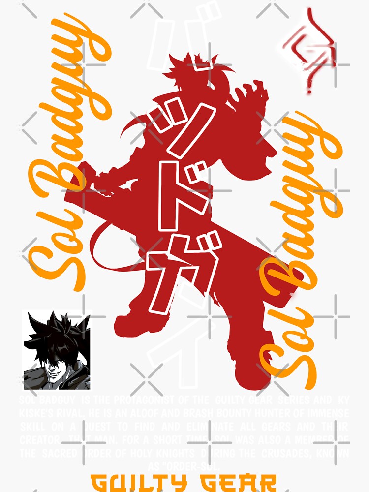 "Sol bio guilty gear" Sticker for Sale by nikmatulailu | Redbubble